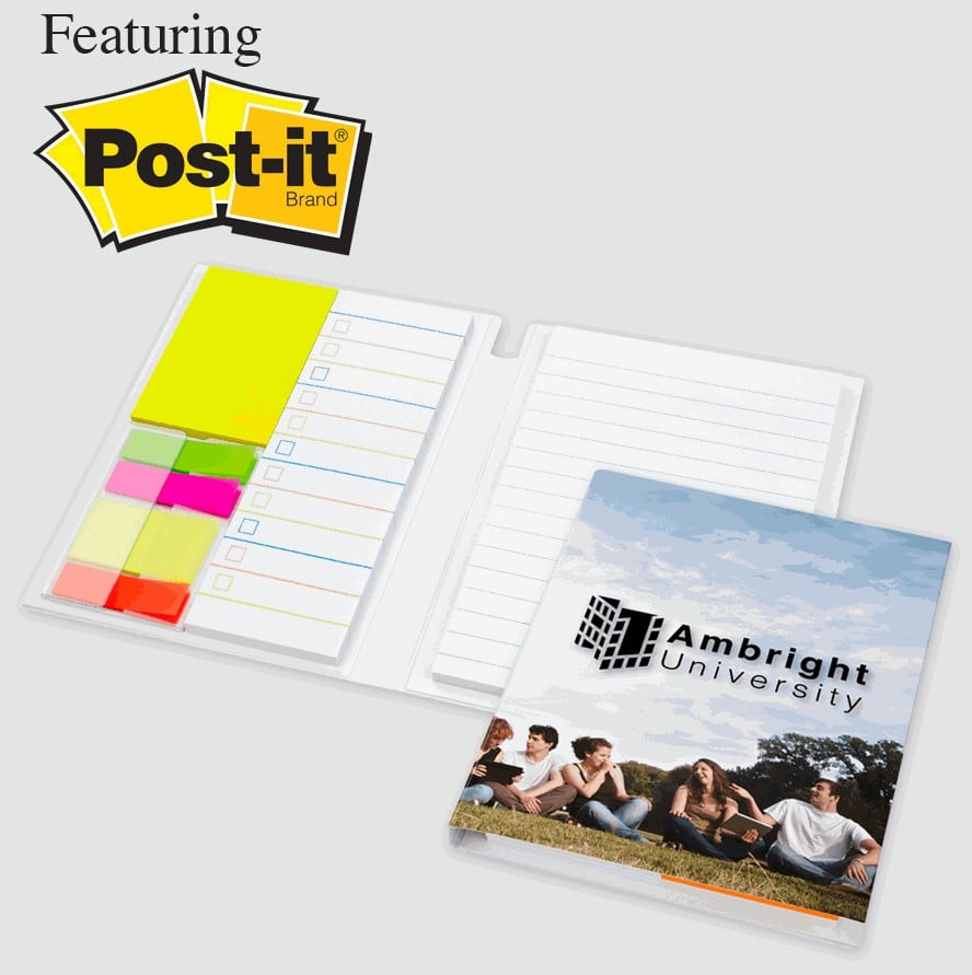 Custom-Branded Essential Journal featuring Post-it® Notes and Flags ...